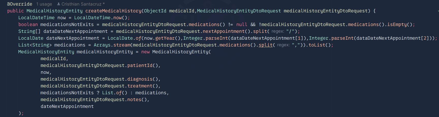 Microservice History Medical | Cristhian Santacruz
